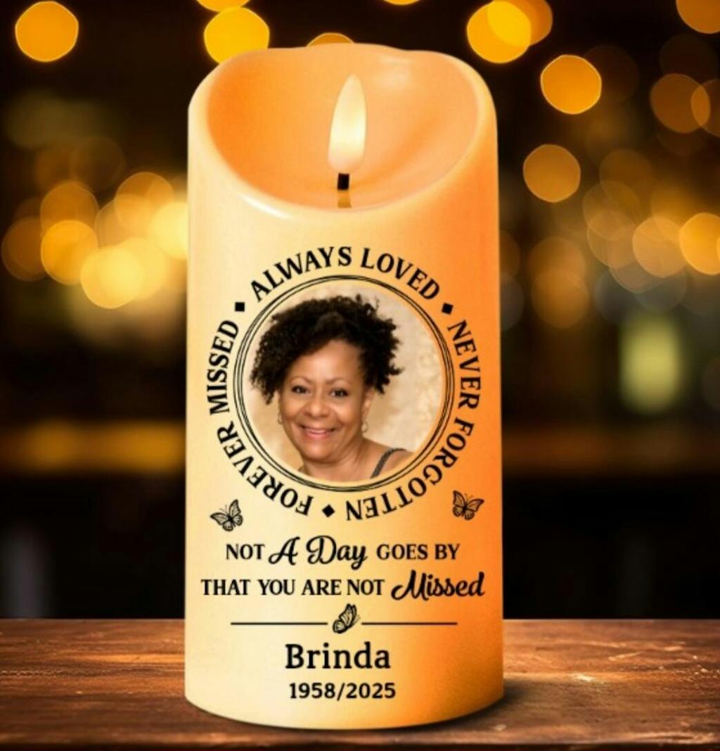 Custom Photo Memorial Always Loved Never Forgotten - Personalized Flam ...