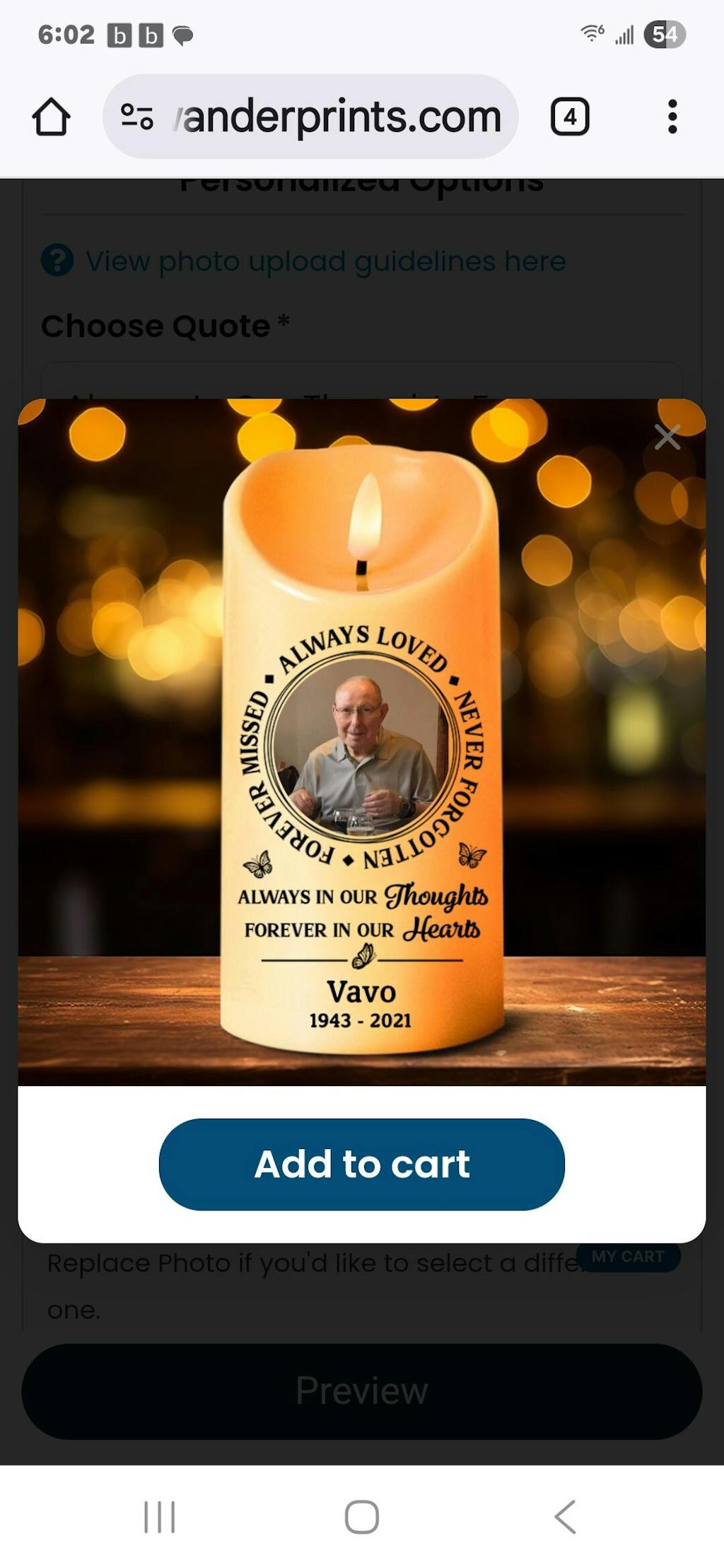 Custom Photo Memorial Always Loved Never Forgotten - Personalized Flam ...