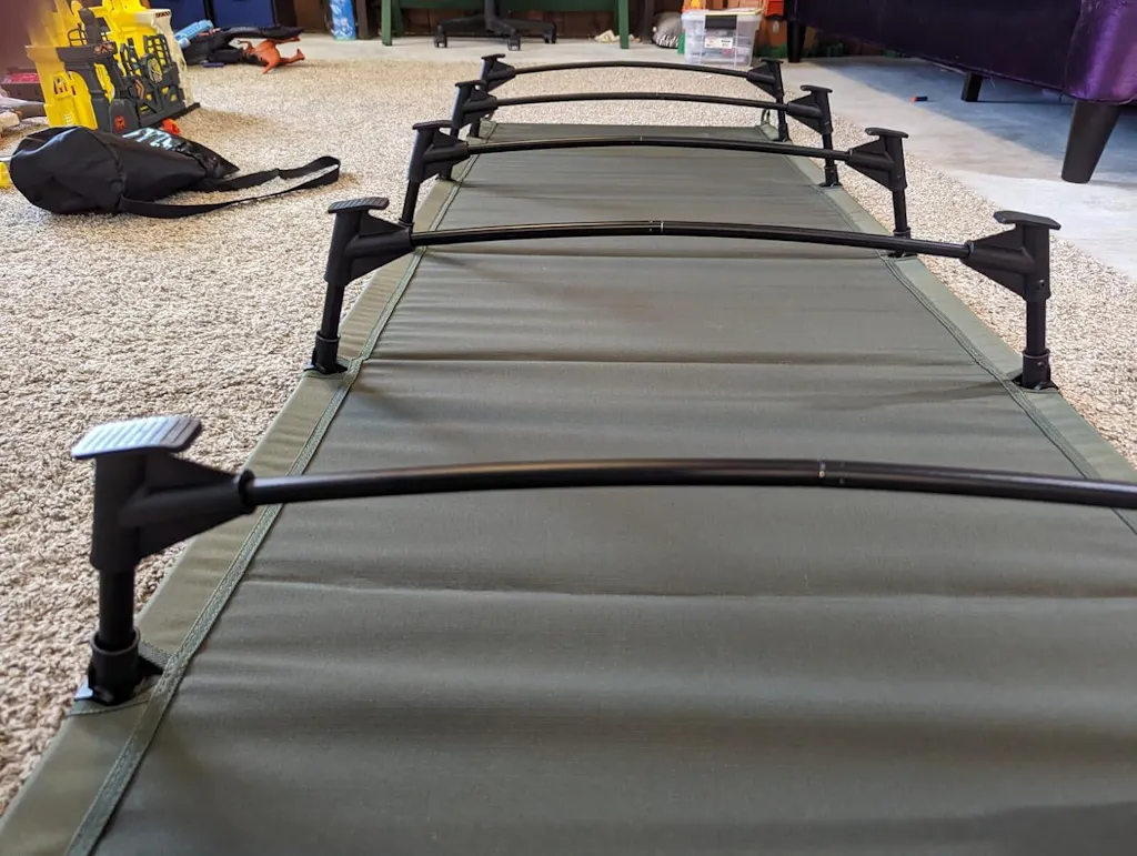 CC59 Camping Cot, 5Leg Folding Storage Bag -WARMOUNTS – Warmounts