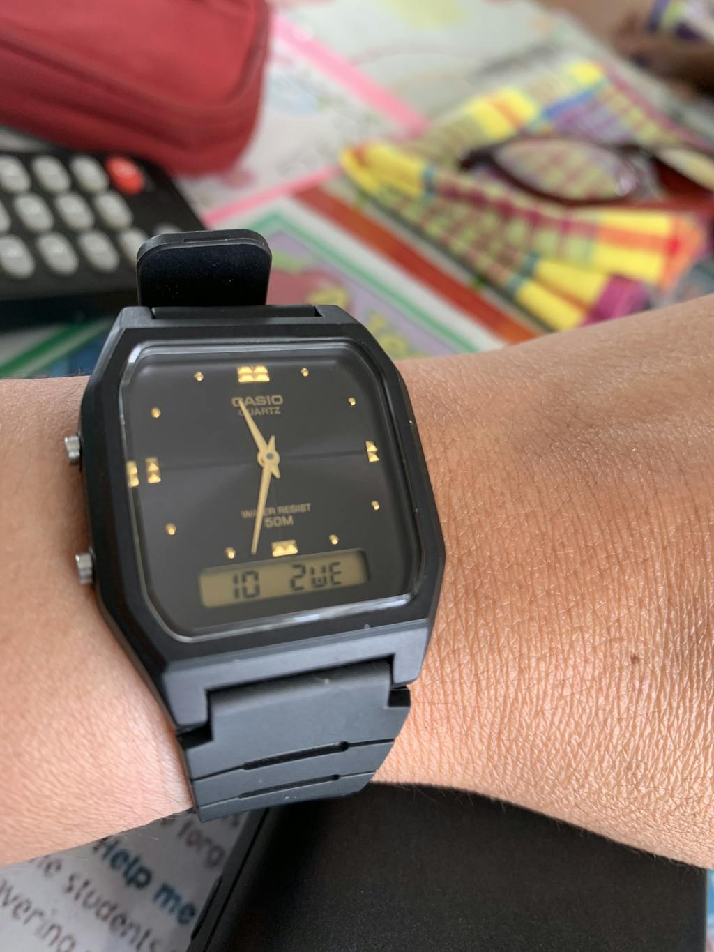 Casio AW-48HE-1AVDF All Black Resin Watch for Men and Women