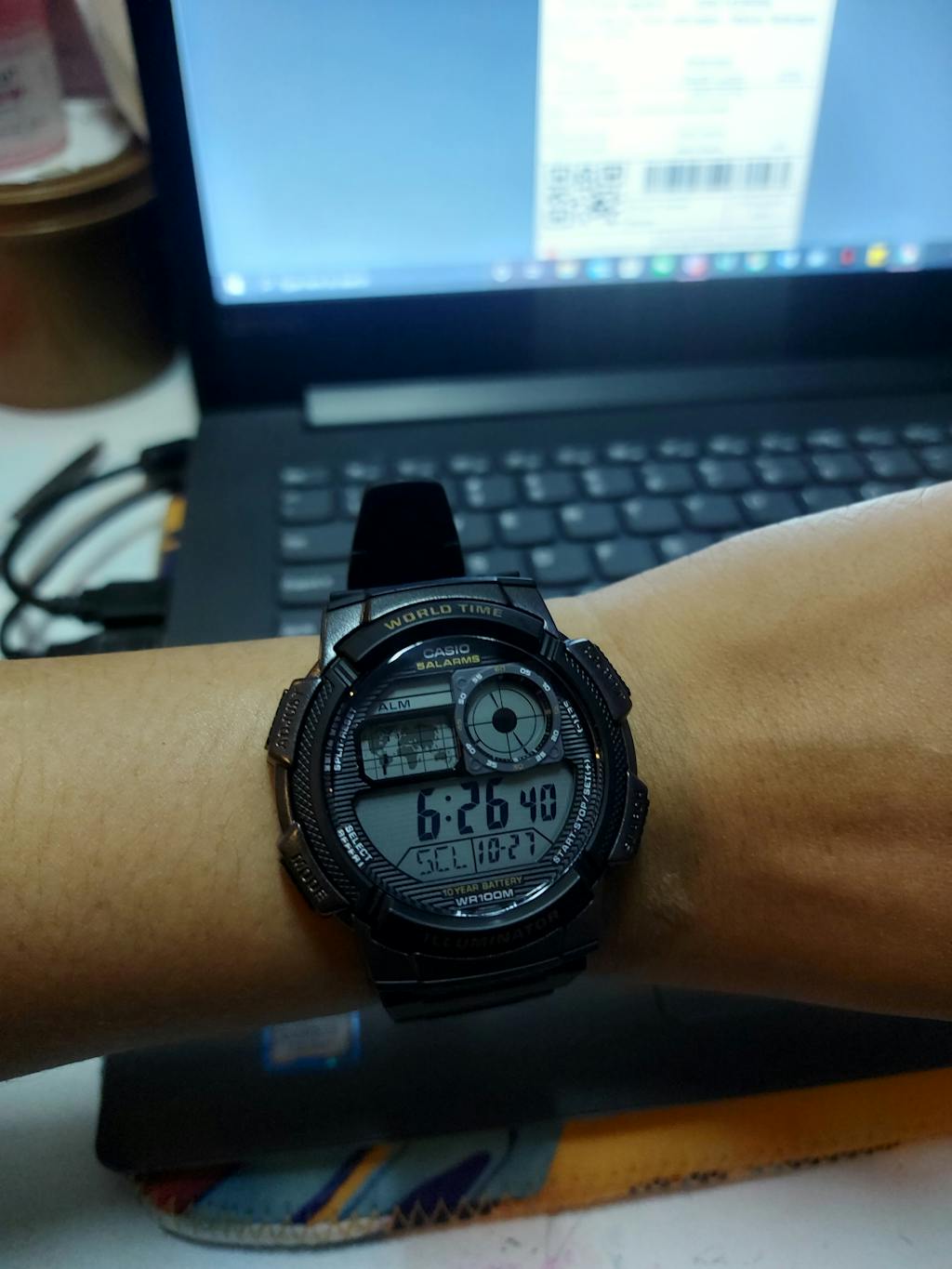 Casio AE-1000W-1A Black Resin Strap Watch