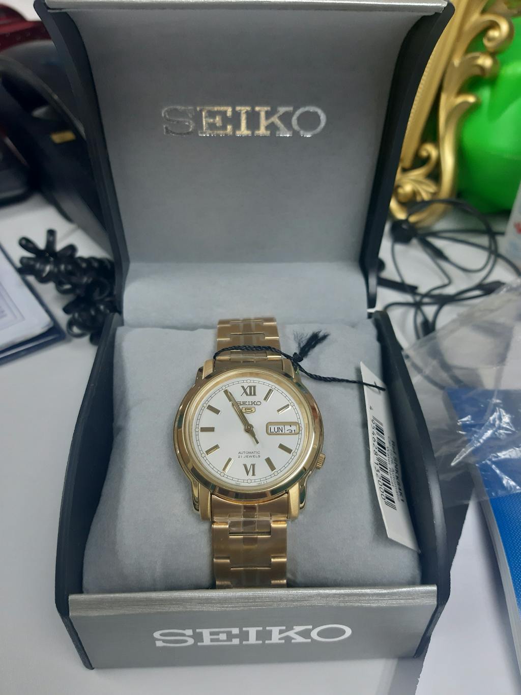 SEIKO SNKK84K1 Automatic Gold Stainless Steel Watch for Men