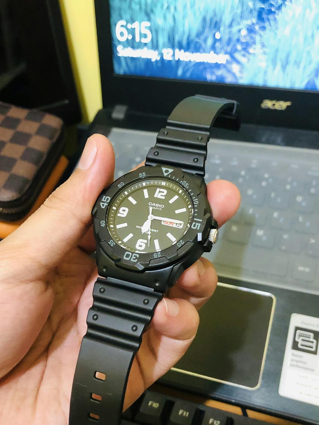 Casio MRW-200H-7EVDF Analog Black Resin Strap Watch for Men