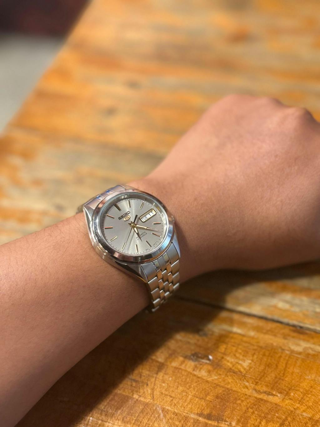 Seiko 5 Sports SNXS75K Silver Stainless Automatic Watch for Men