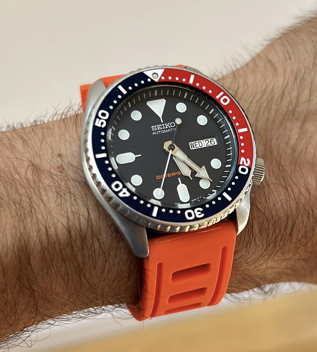 Orange ISO Dive Silicone Watch Strap