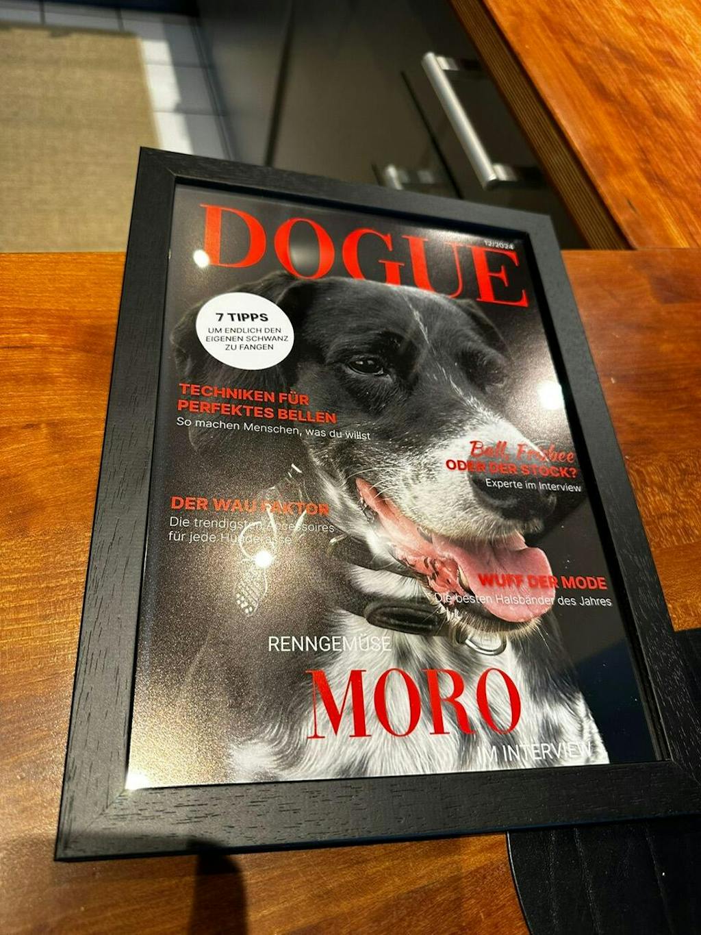 Personalisiertes "DOGUE" Poster Hundemagazin
