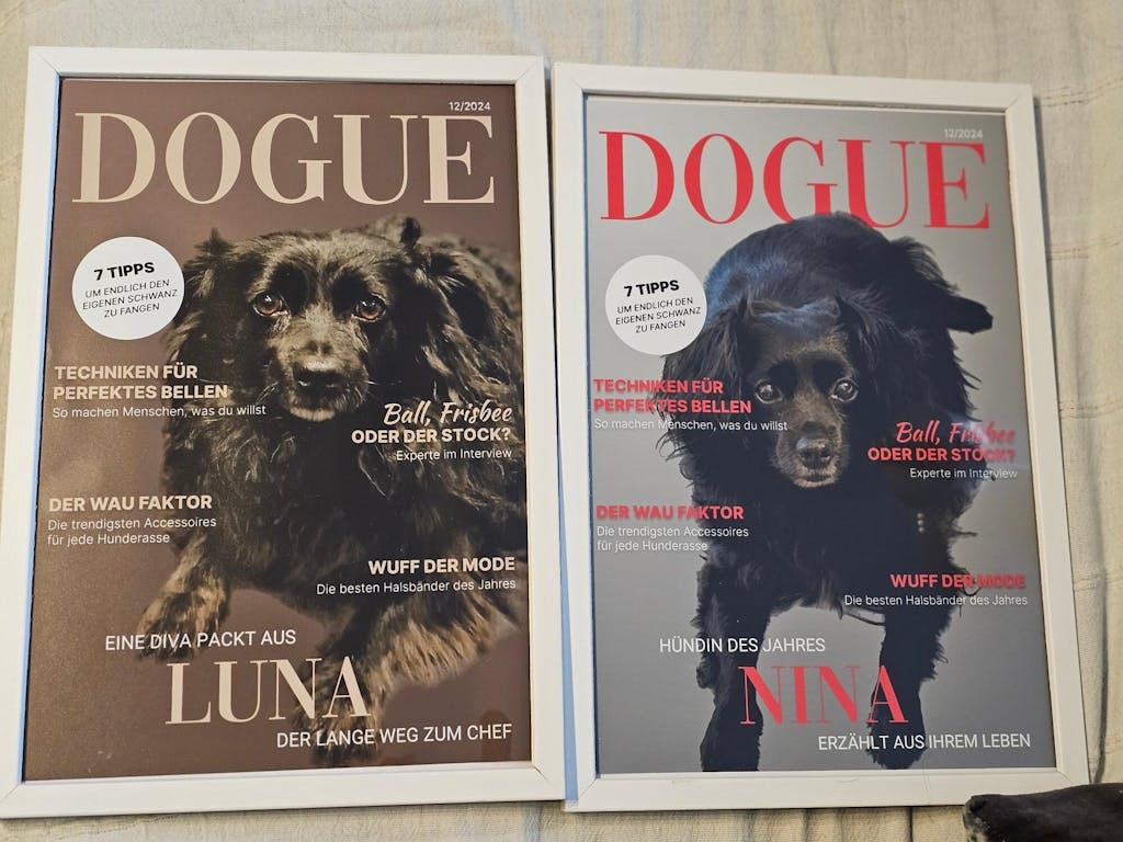Personalisiertes "DOGUE" Poster Hundemagazin
