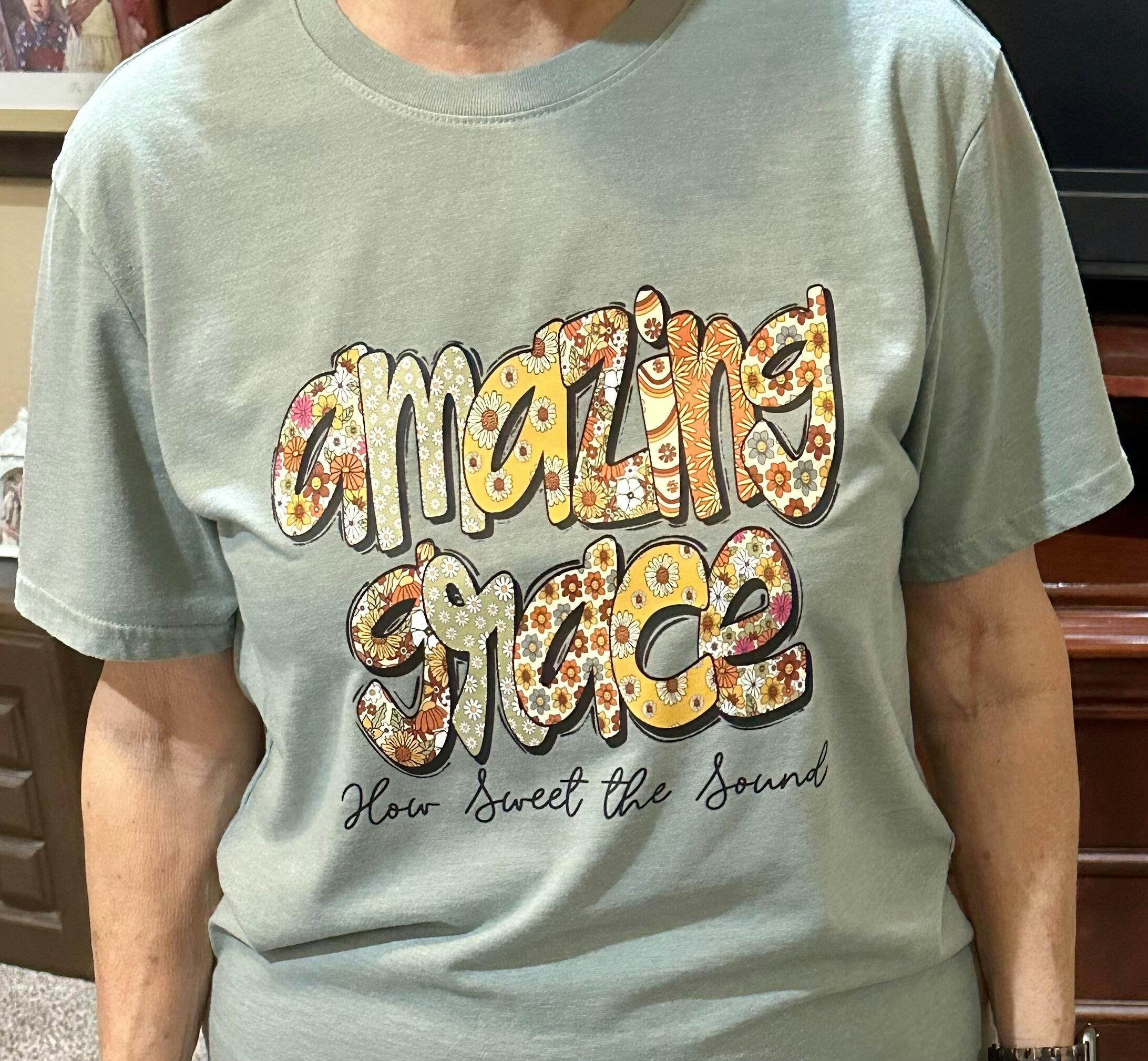 Amazing Grace Floral DTF Transfer – We Print U Press DTF Transfers