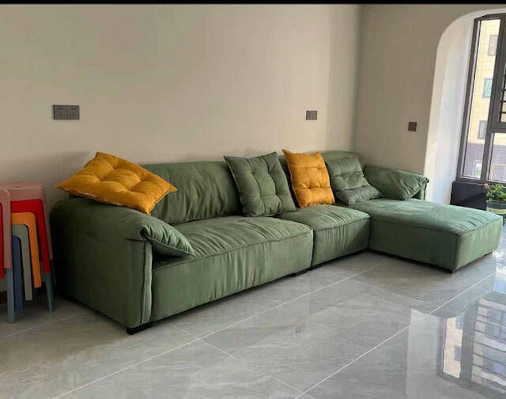 Simon S20 Three Seater Sofa, Green Velvet – Weilai Concept