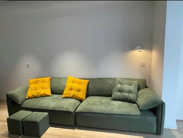 Simon S20 Three Seater Sofa, Green Velvet – Weilai Concept