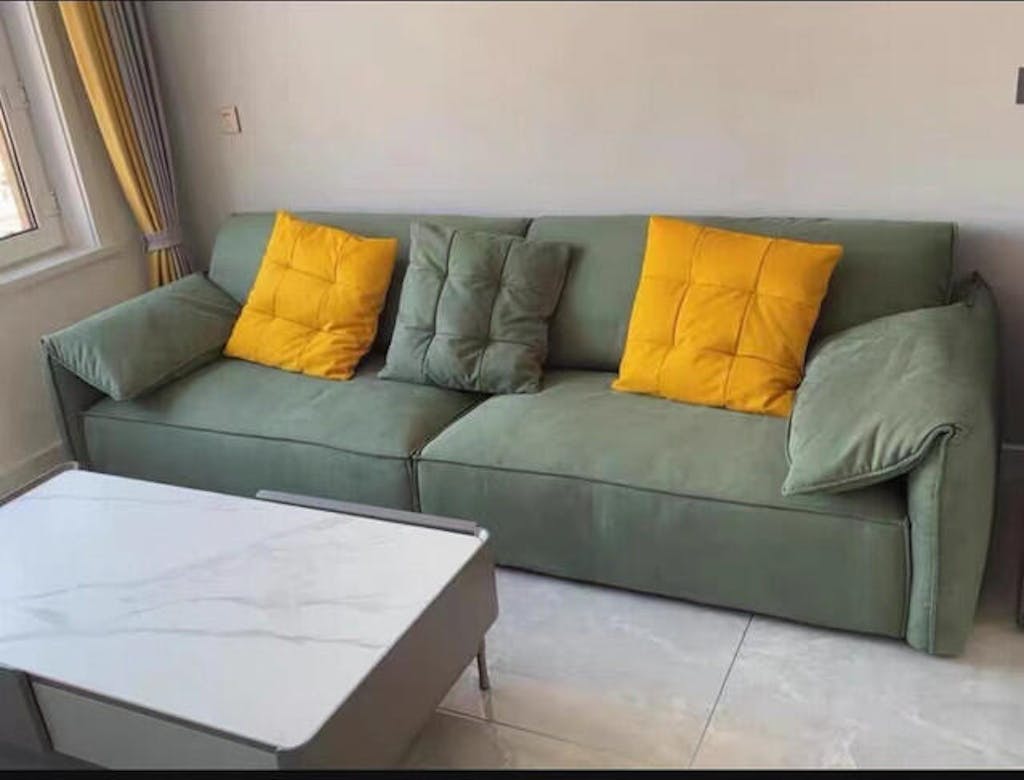 Simon S20 Three Seater Sofa, Green Velvet – Weilai Concept