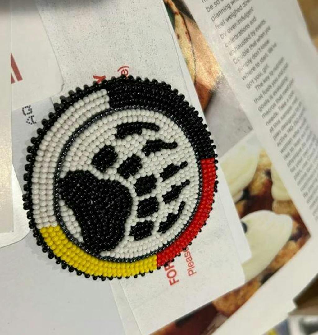 SALE 50% OFF - MMIW Handprint Handmade Beaded Patch Necklace Pendant ...