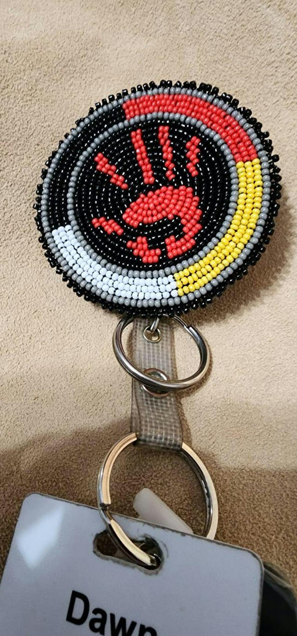 SALE 50% OFF - MMIW Handprint Handmade Beaded Patch Necklace Pendant ...