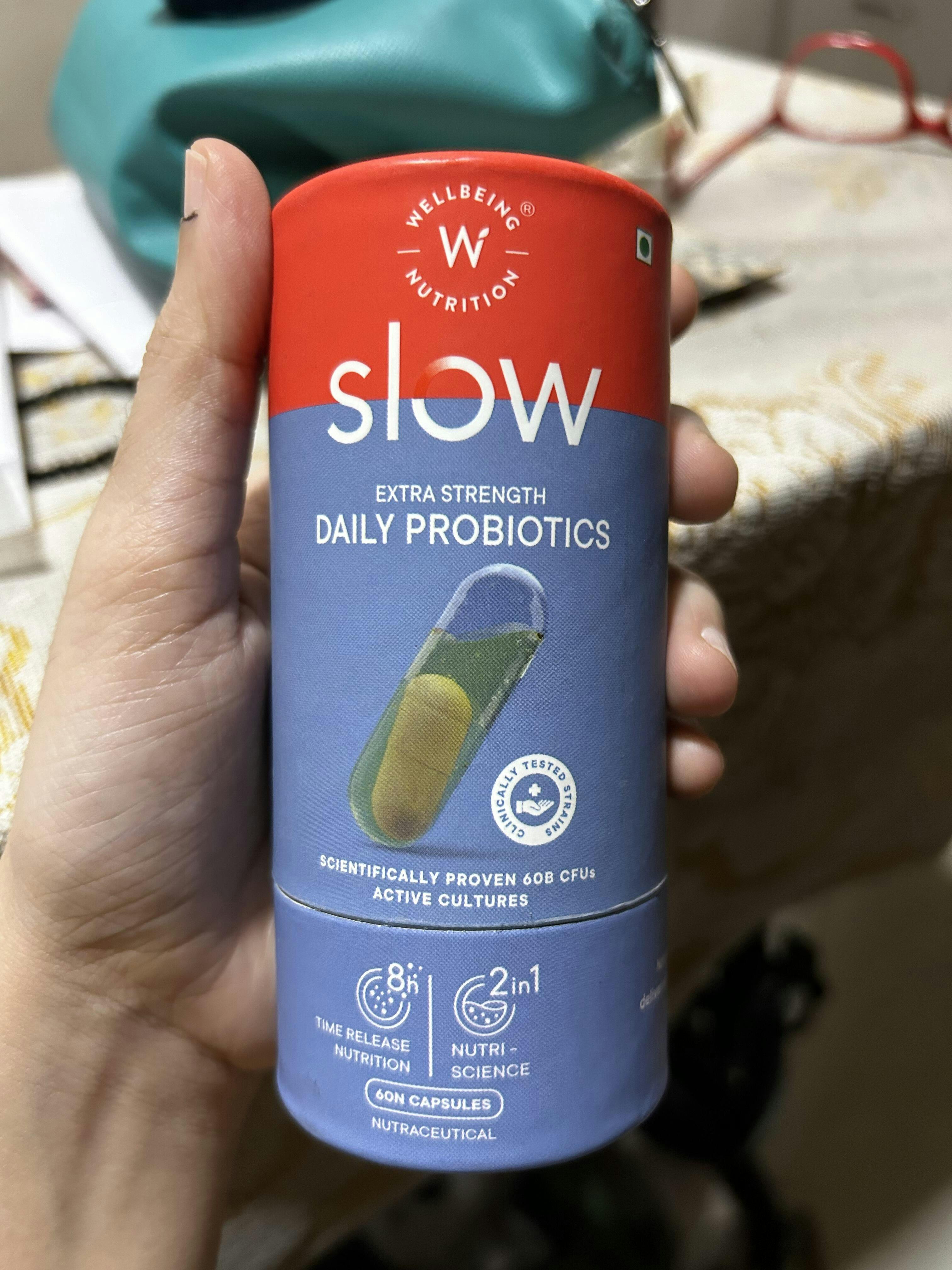 Slow Gut Health Supplements with vegan Omega-3 oil and probiotics to ...