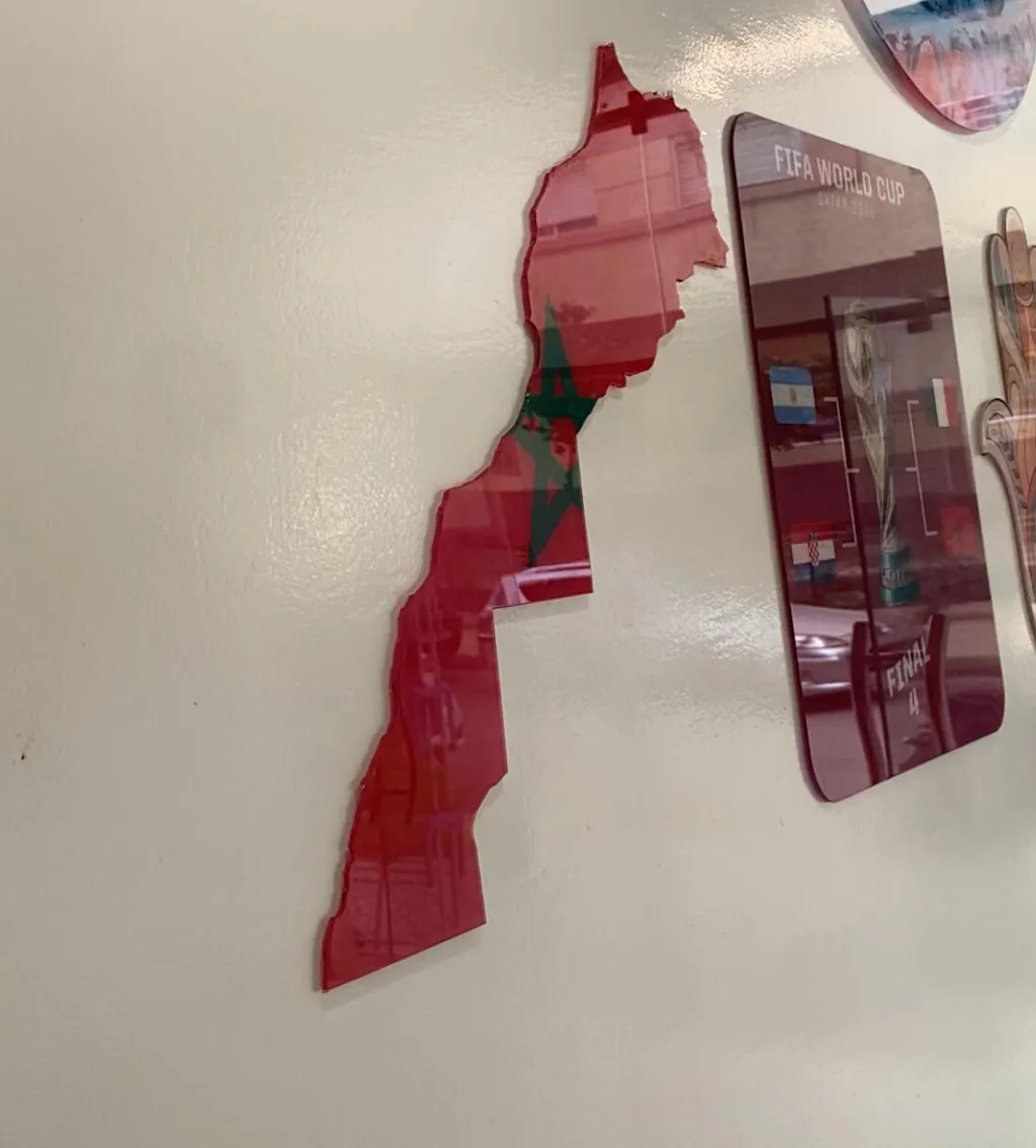 Tableau carte du maroc en plexiglass - Wepic