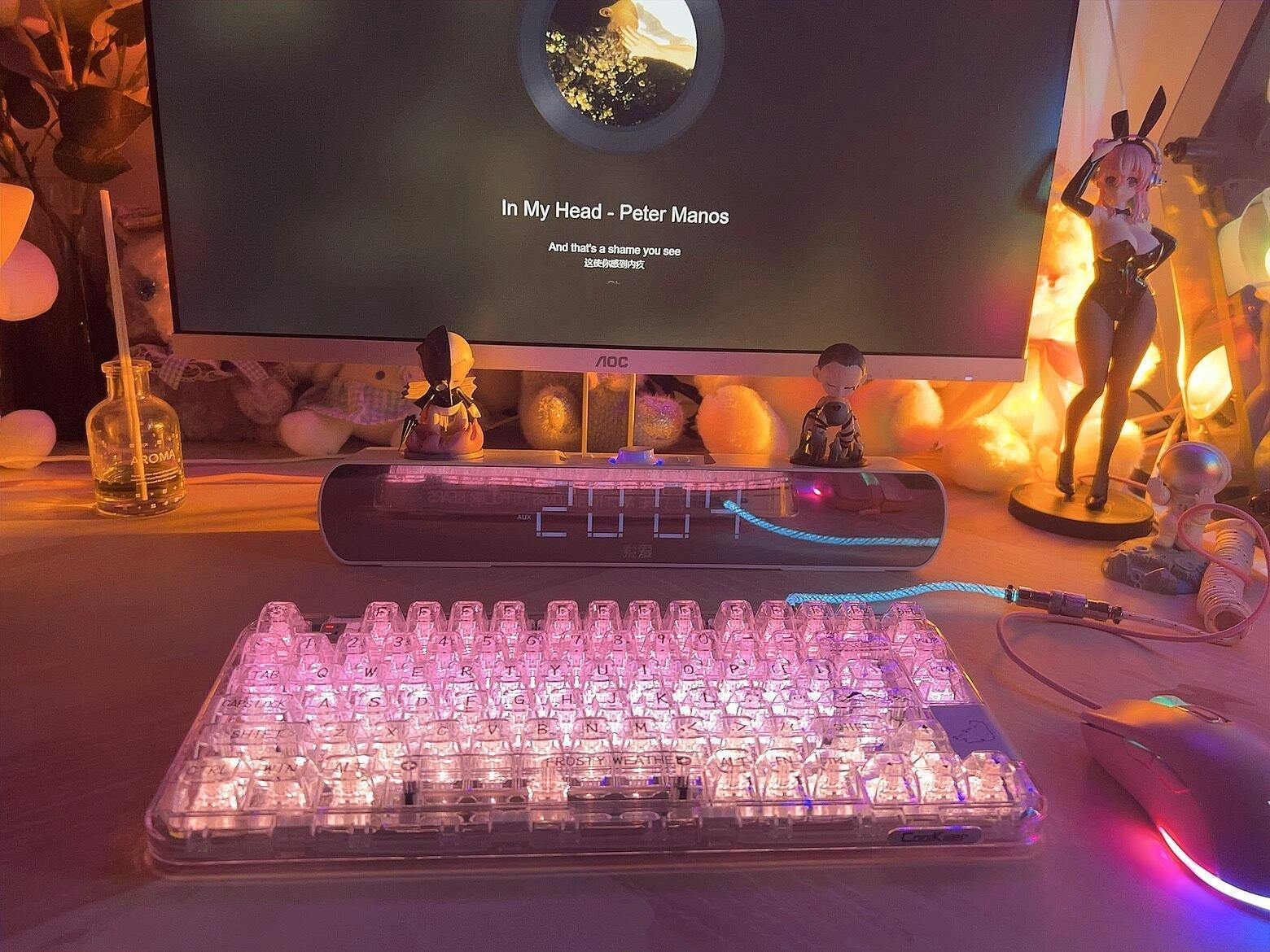 CoolKiller CK75 Triple Mode Transparent Mechanical Keyboard - WhatGeek