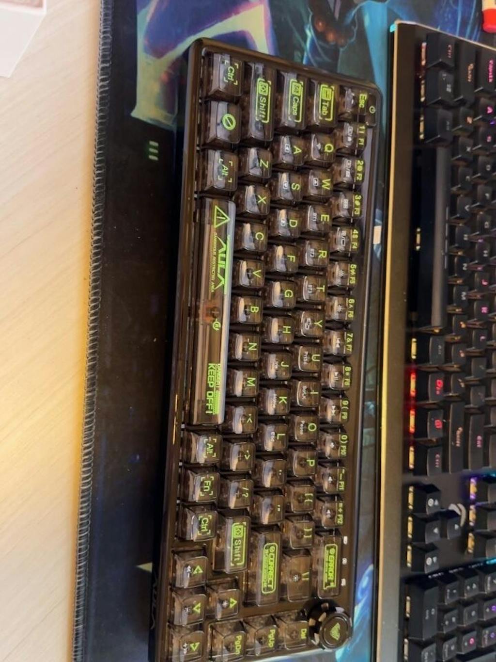 AULA F68 Transparent Gasket RGB Mechanical Keyboard - WhatGeek