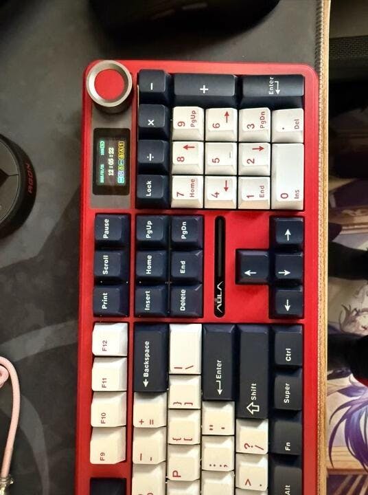 AULA F108 Pro Tri-mode LCD Display Mechanical Keyboard - WhatGeek