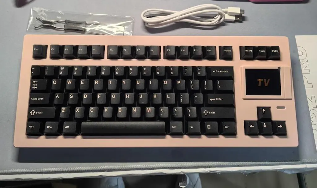 SP-STAR D82 PRO HiFi Mechanical Keyboard 2.4-inch Customizable IPS ...