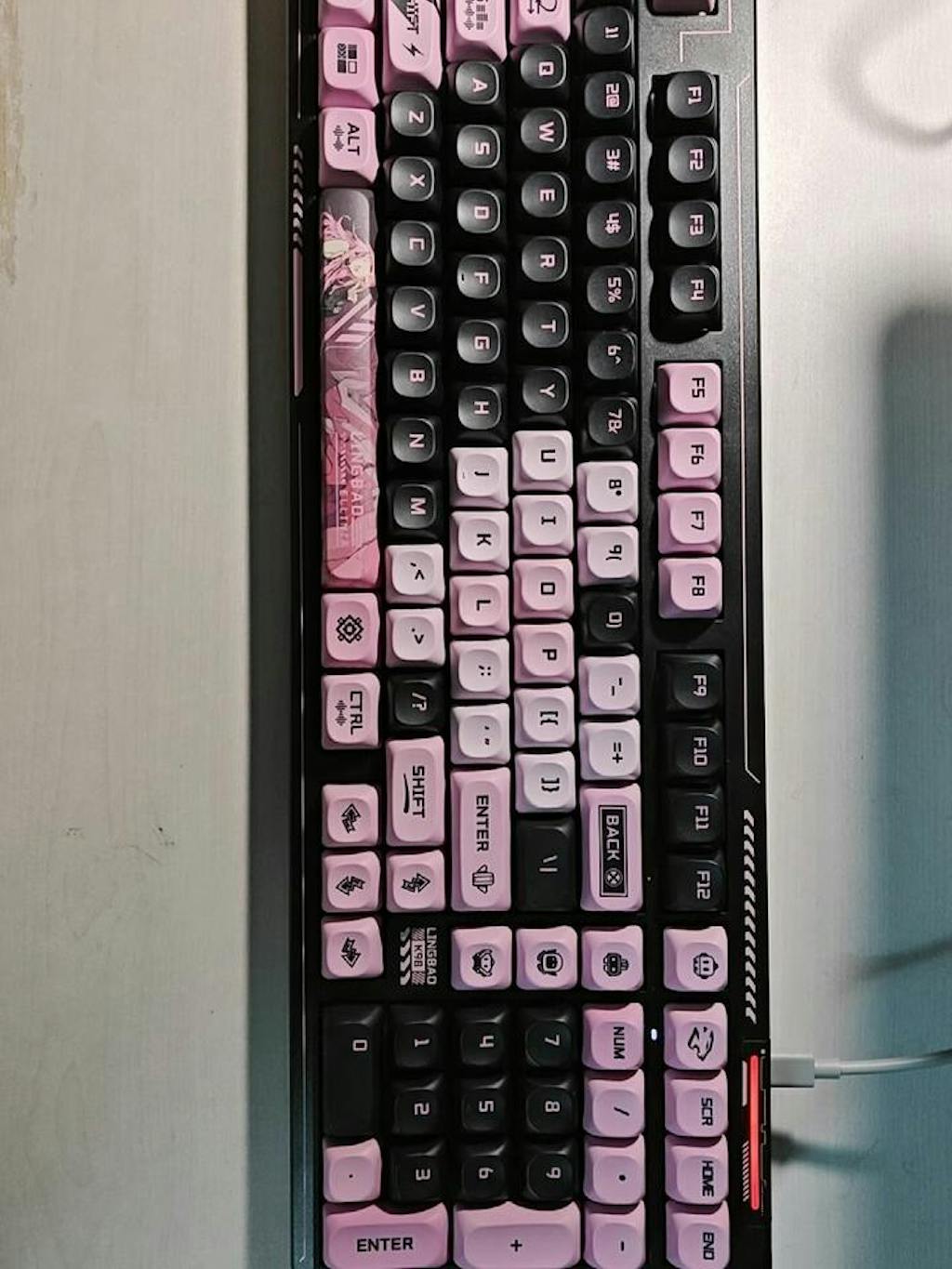 LINGBAO K98 Anime Wireless Mechanical Keyboard Ellinia & Lucynirel ...