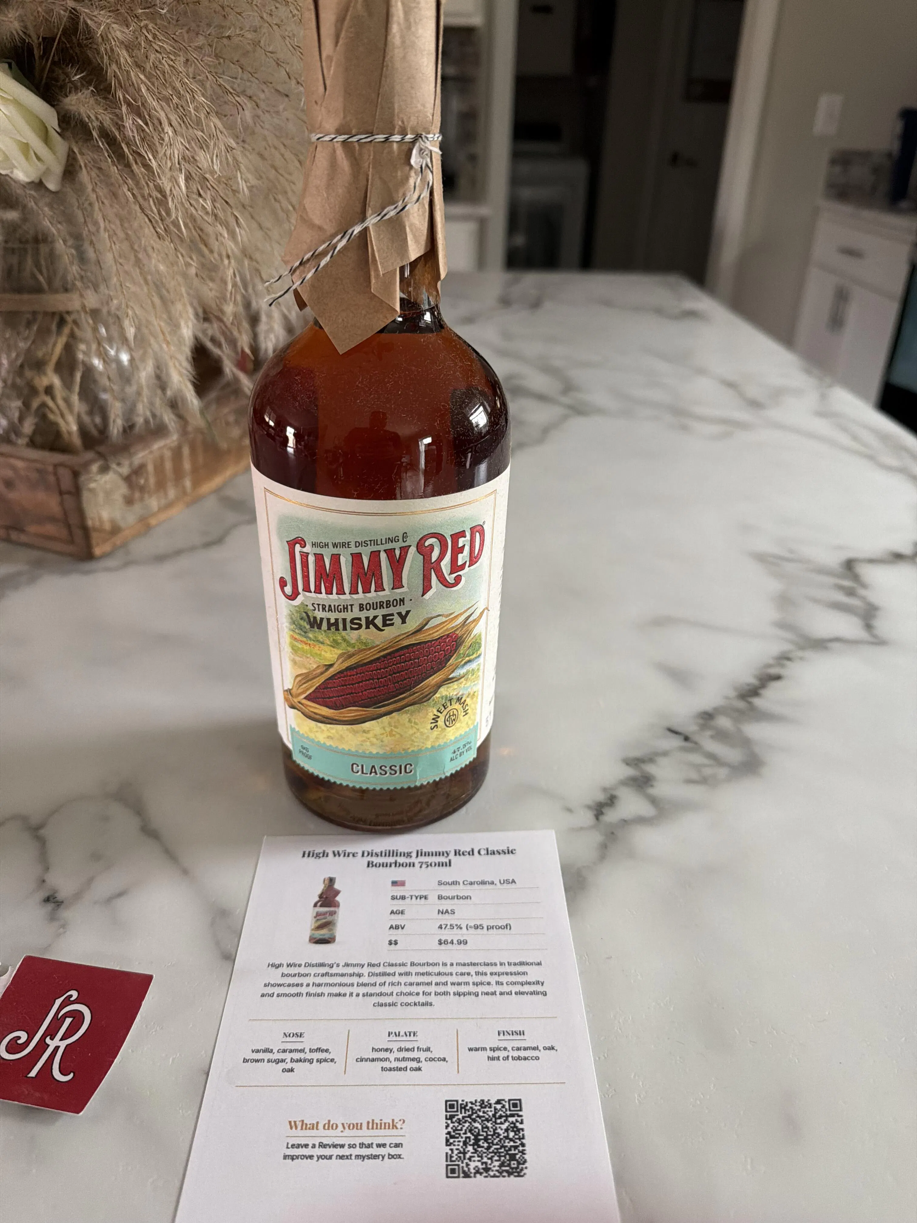 High Wire Distilling Jimmy Red Classic Bourbon 750ml - Whiskey Library ...