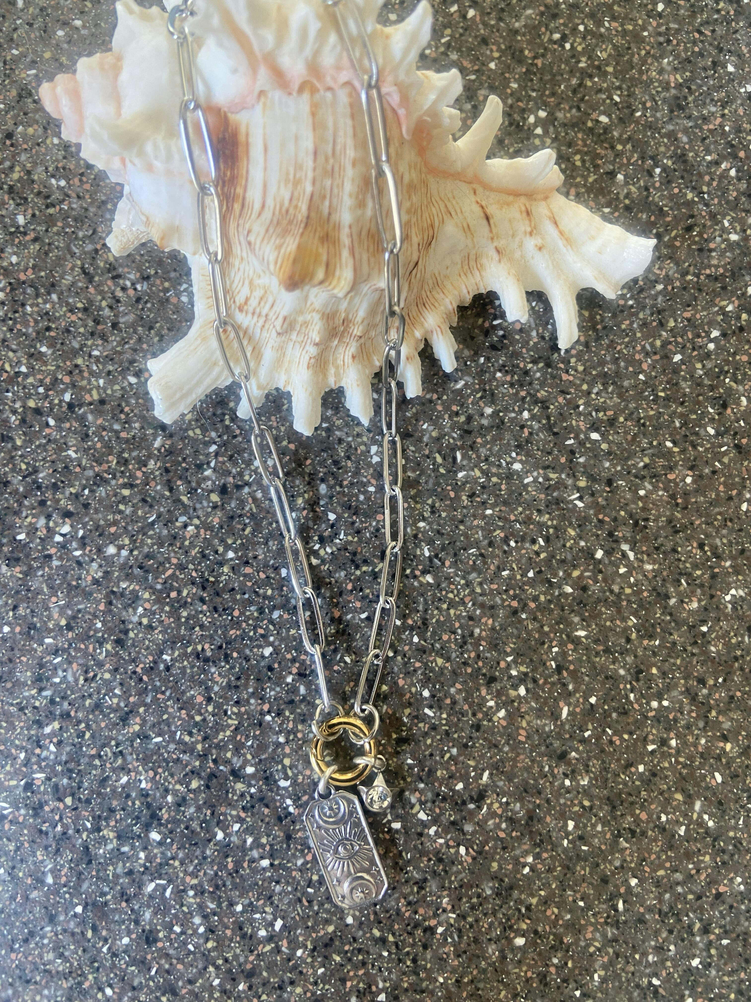 Stainless Steel Paperclip Charm Keeper Necklace Chn9951 – Wholesale ...