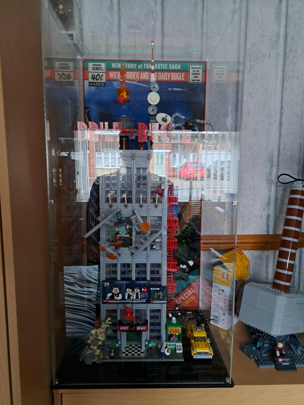 Display case for LEGO® Marvel: Daily Bugle (76178) — Wicked Brick