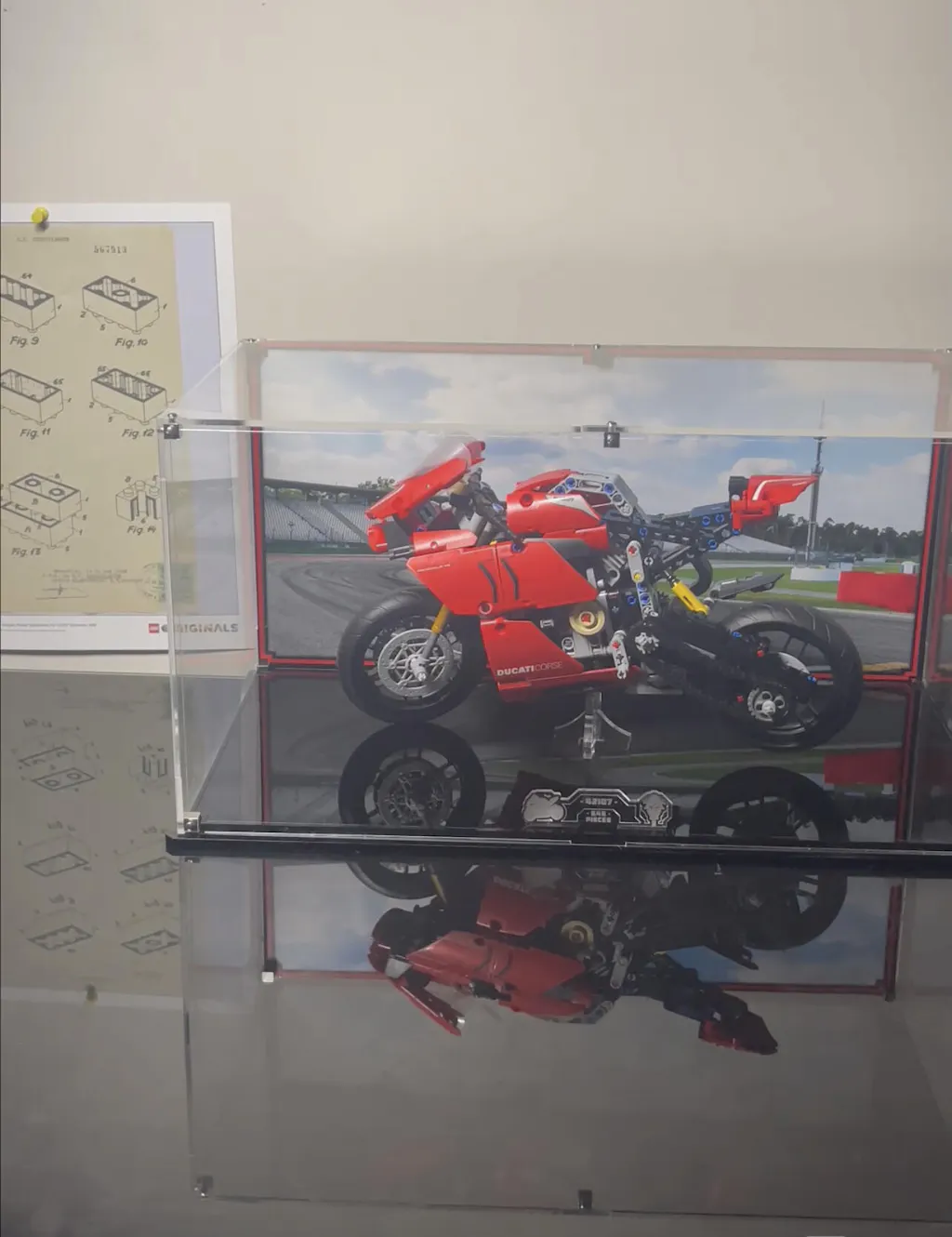 Display Case for LEGO Technic Ducati Panigale V4 R 42107 — Wicked Brick