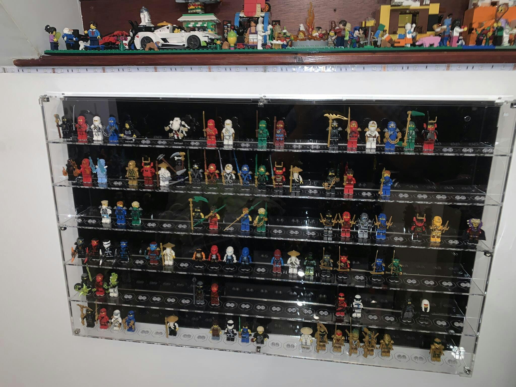 Wall Mounted Tiered Display Cases for LEGO® Minifigures — Wicked Brick
