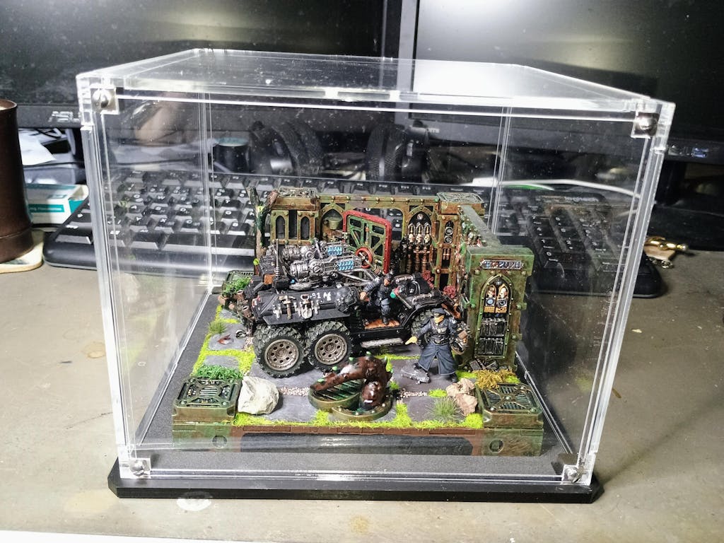 Oversized Miniature Display Case for Warhammer® with Clear Background ...