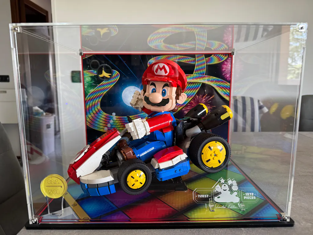 Display Case for LEGO Mario Kart Mario & Standard Kart 72037 — Wicked Brick