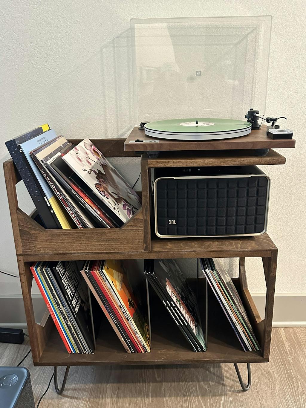 The Vinyl Storage End Table – WickerWoodWorks