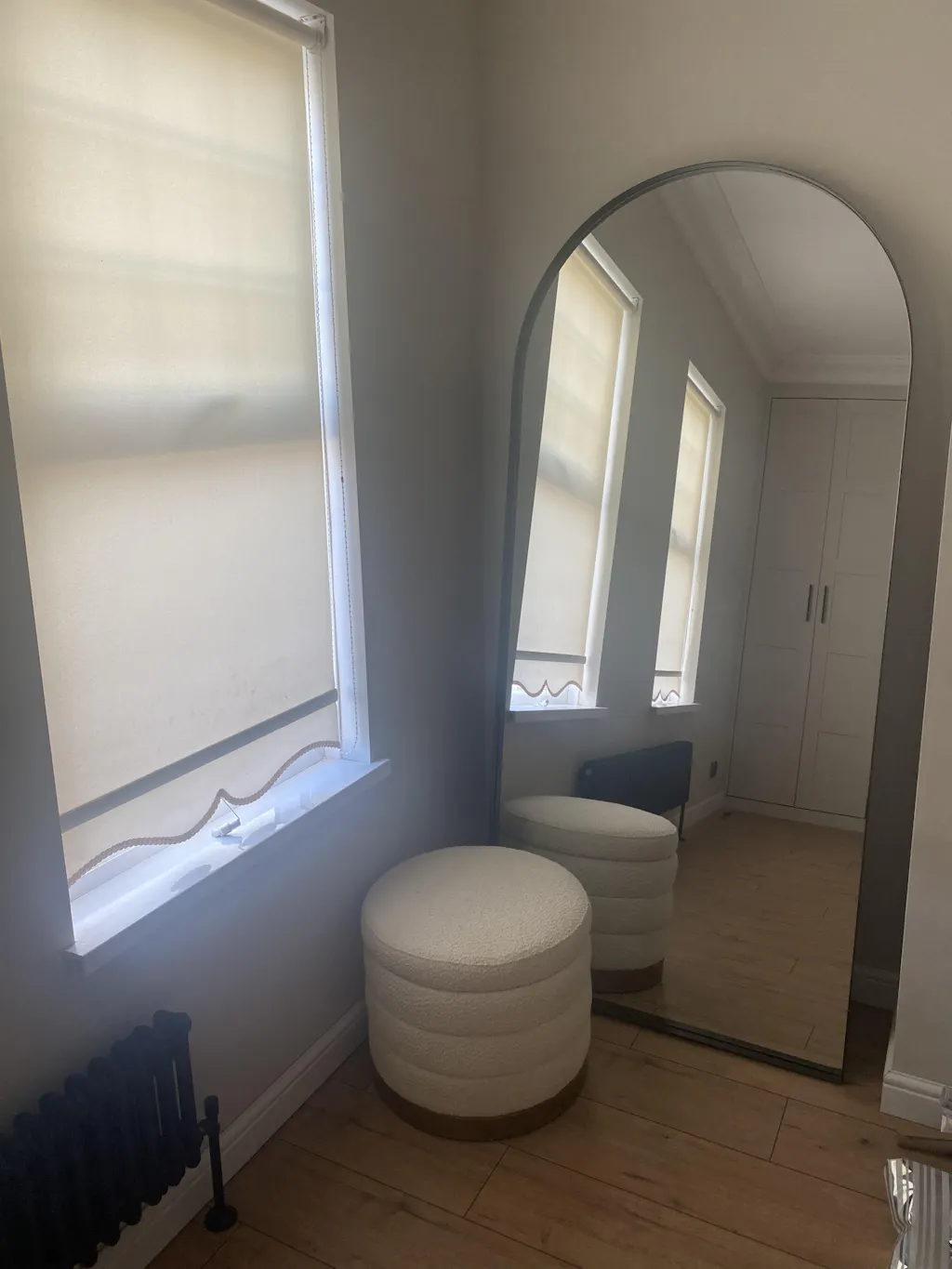 Full Length Arched Black Extra Large Metal Mirror 200cm x 90cm - Arcus