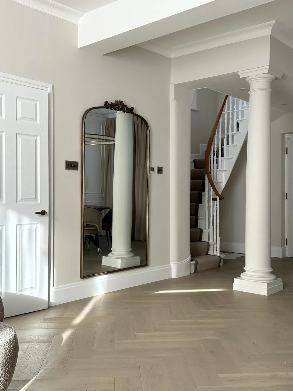 Full Length Gold Arched Metal Mirror 180cm x 100cm - Amelia