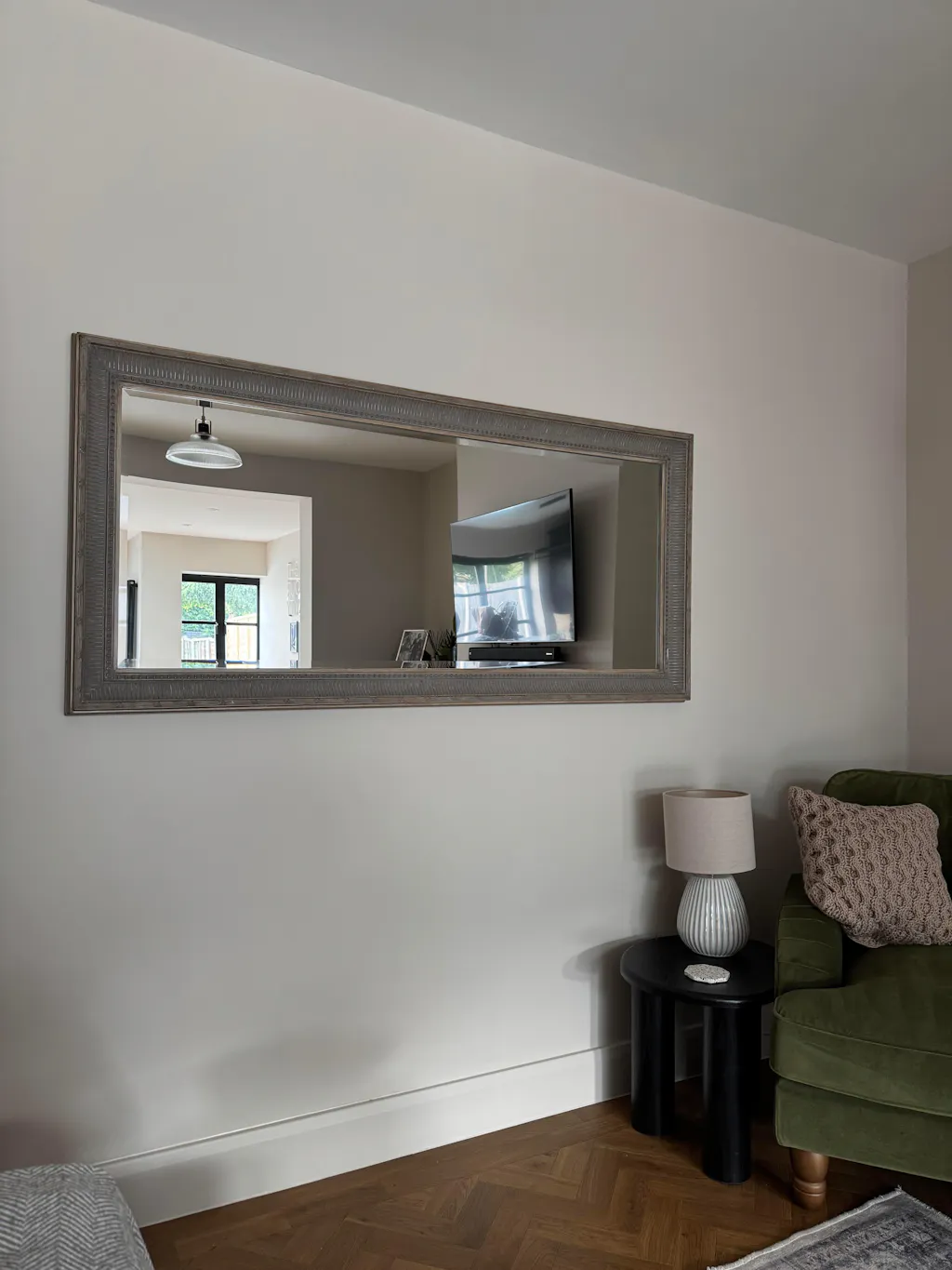 Full Length Large Washed Wood Mirror 166cm x 79cm - Antoine