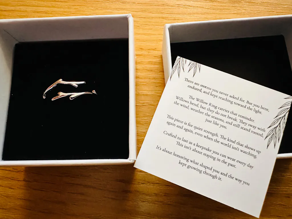 Adjustable Willow Ring | Sterling Silver Resilience Jewelry – Willow ...
