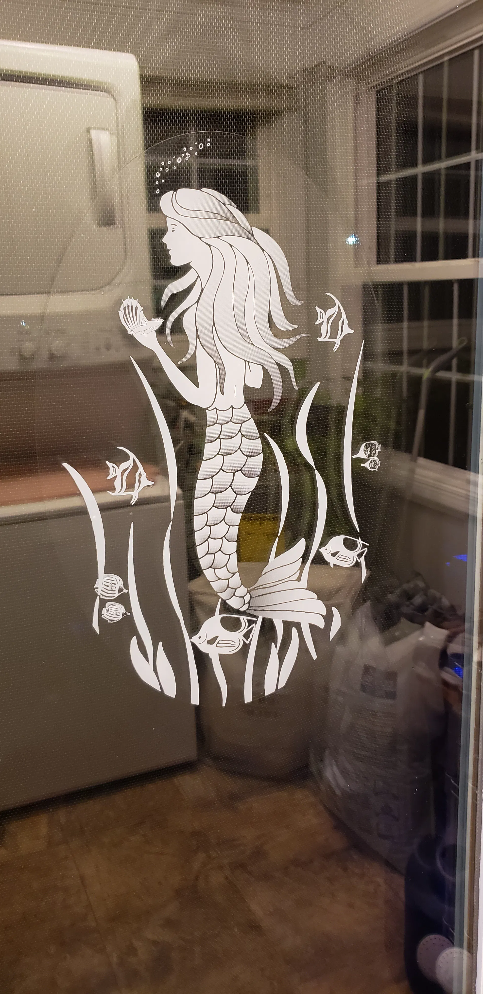 Oval Mermaid | (Static Cling )