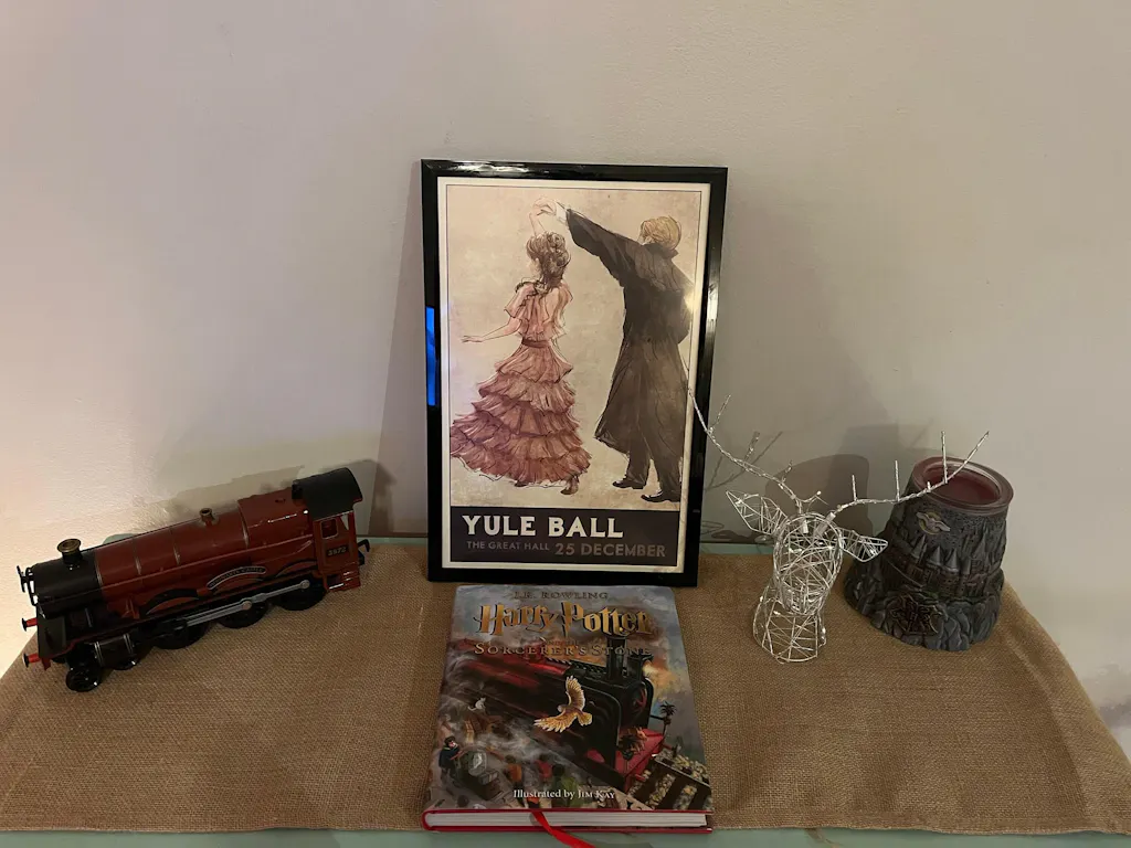 Yule Ball Poster (Pink Dress) | Holiday Wizard Wall Art & Gifts for ...