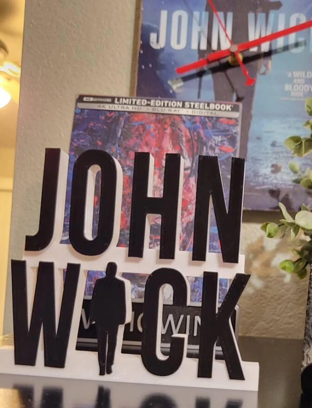 John Wick Movie 3D printed Logo Sign Wall Desk Shelf Art – WindyCity3D