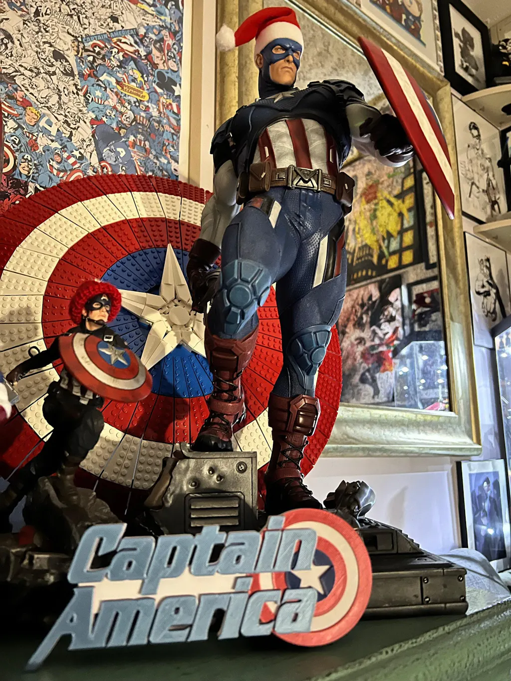 Captain America 3D printed Logo Sign Wall Desk Shelf Art – WindyCity3D