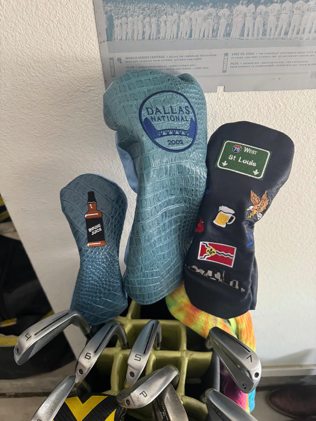 St. Louis Mural Headcovers in American Leather – Winston Collection