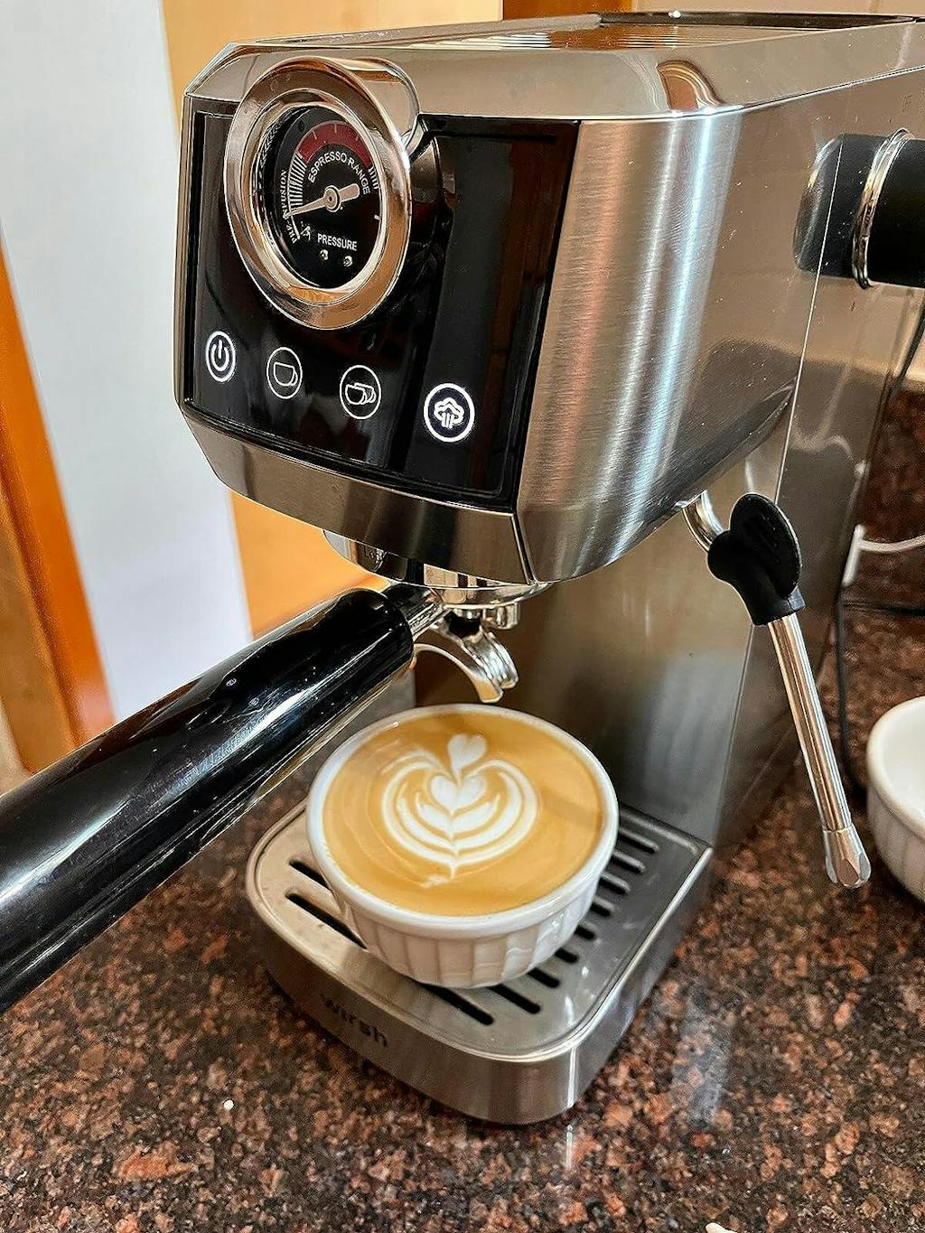 Wirsh 20 Bar Espresso Machine with Plastic Free Portafitler and Steame