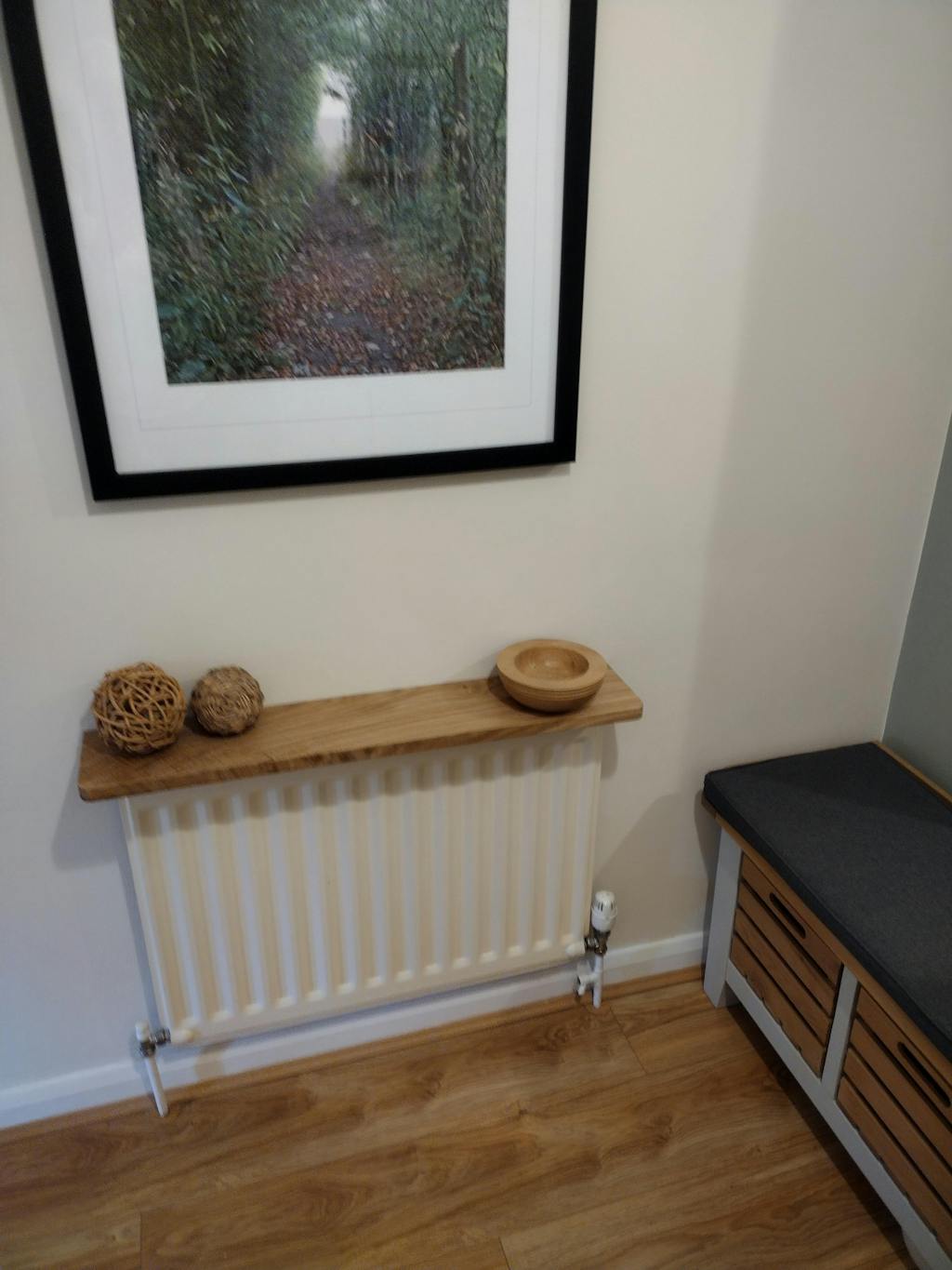 Easy Fit Solid Oak Radiator Shelf - Wood 'N' Pegs