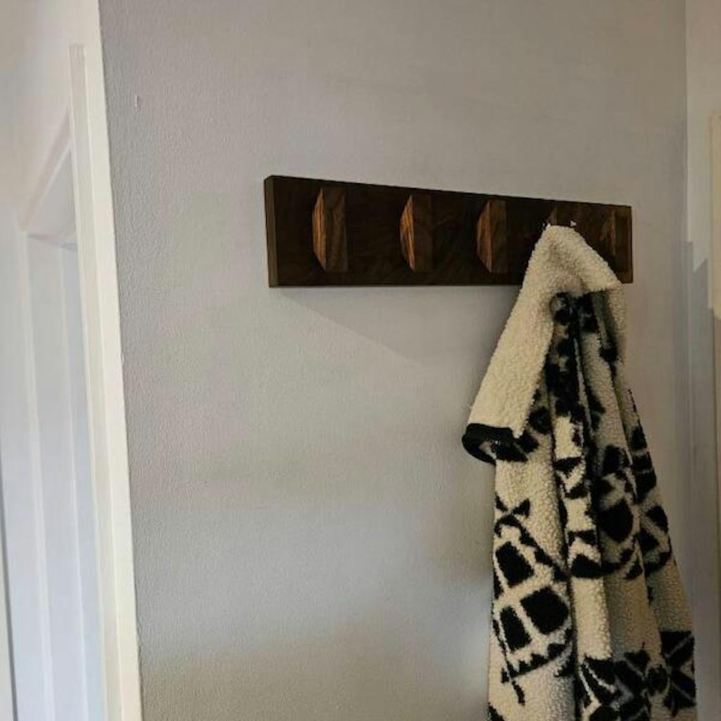 Solid Black Walnut Scandi Coat Rack – Wood 'N' Pegs