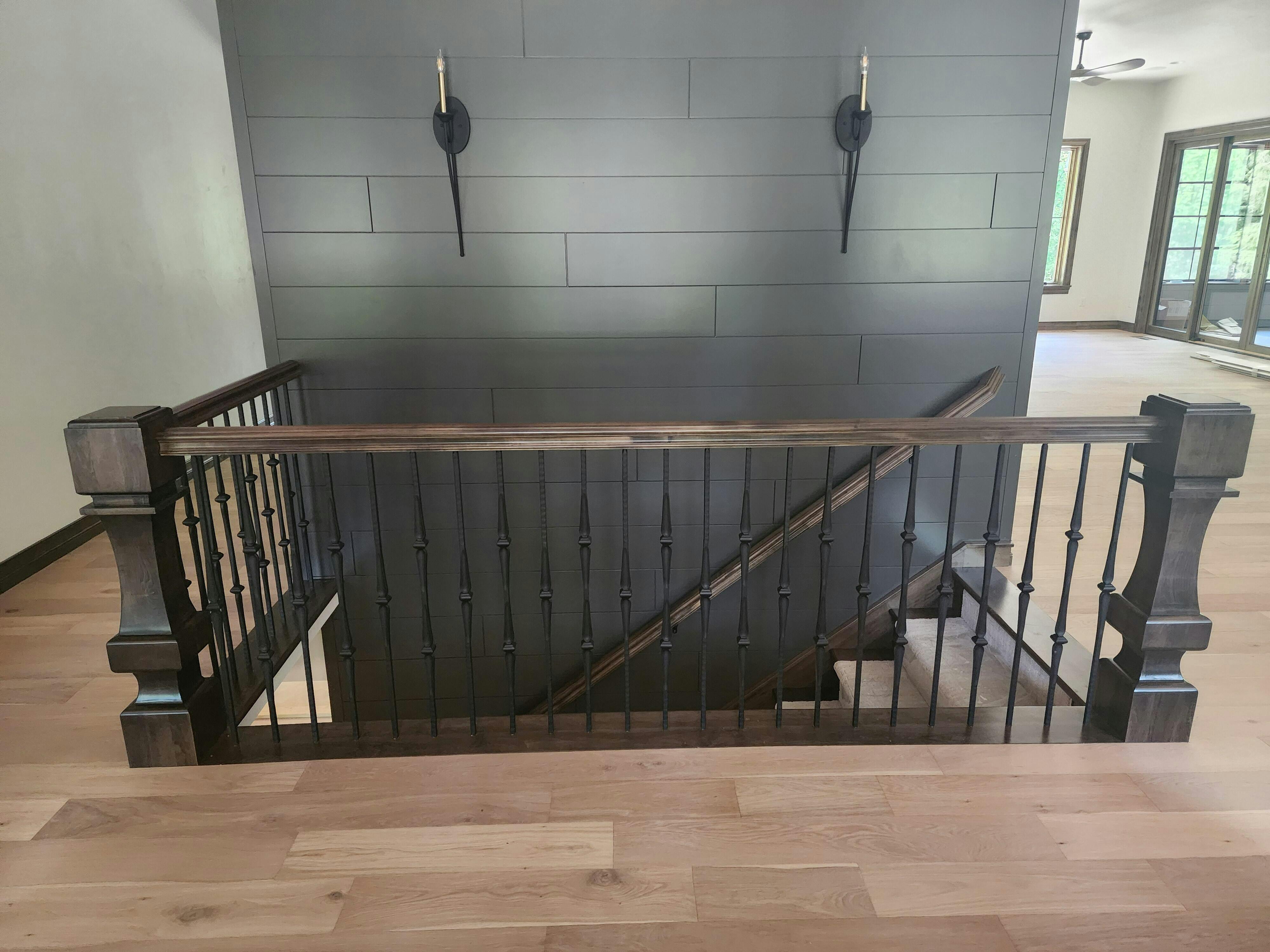 Great Modern Newel Post - Unique Handcrafted Wood Posts - Wood Carved Shop