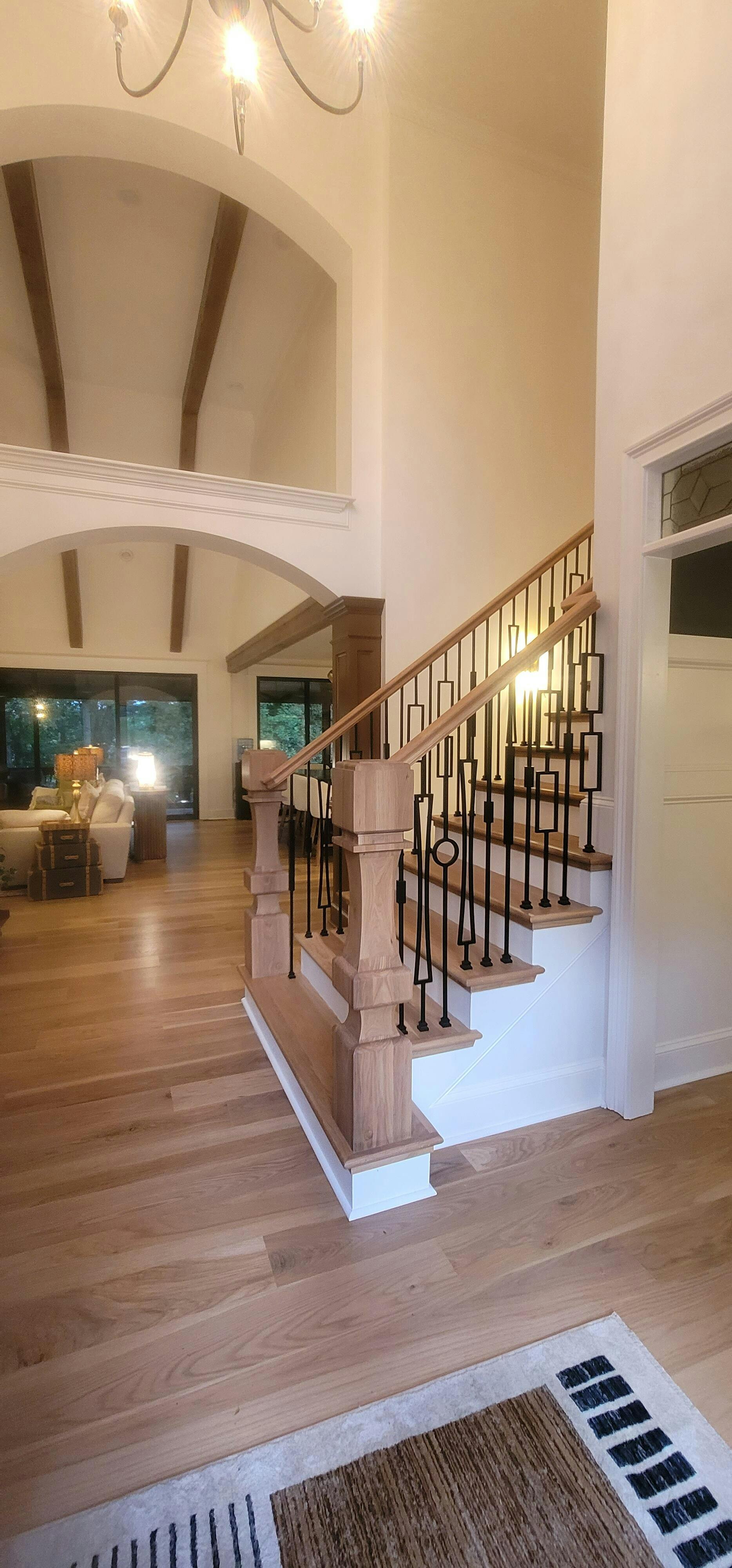 Great Modern Newel Post - Handcrafted Box Newel Posts - Wood Carved Shop