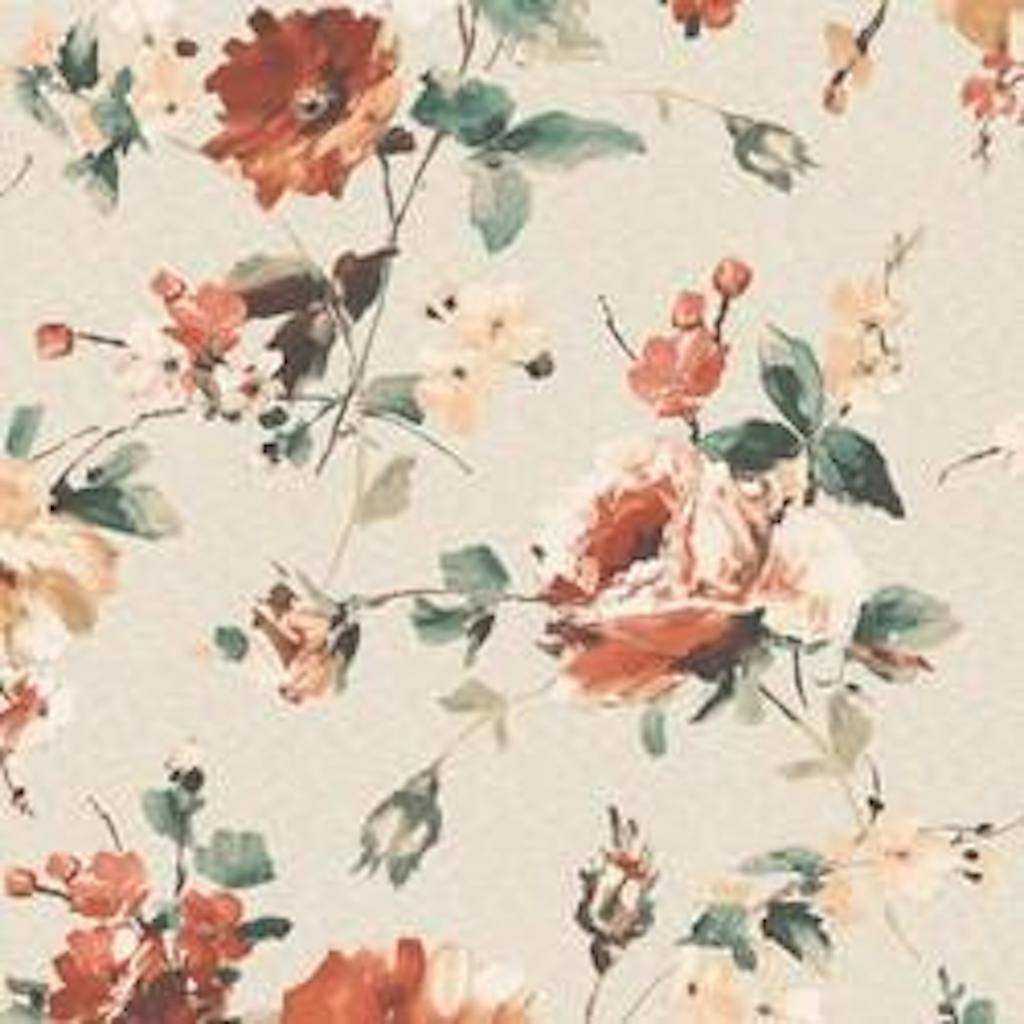 Lancashire Rose Rust Wallpaper – Botanical Floral Design, Paste-the ...