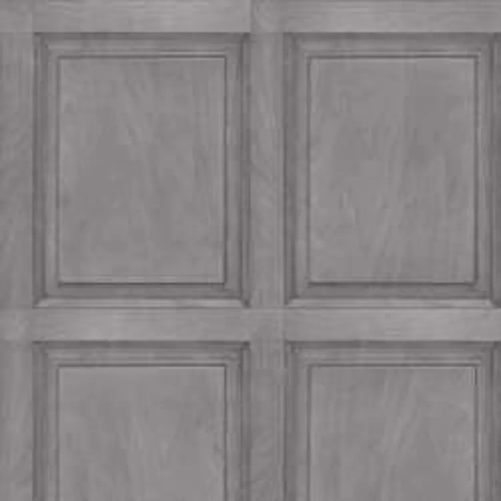 Grey Wood Panel Wallpaper – Faux Surface, Neutral Tones, Paste-the-Wall ...
