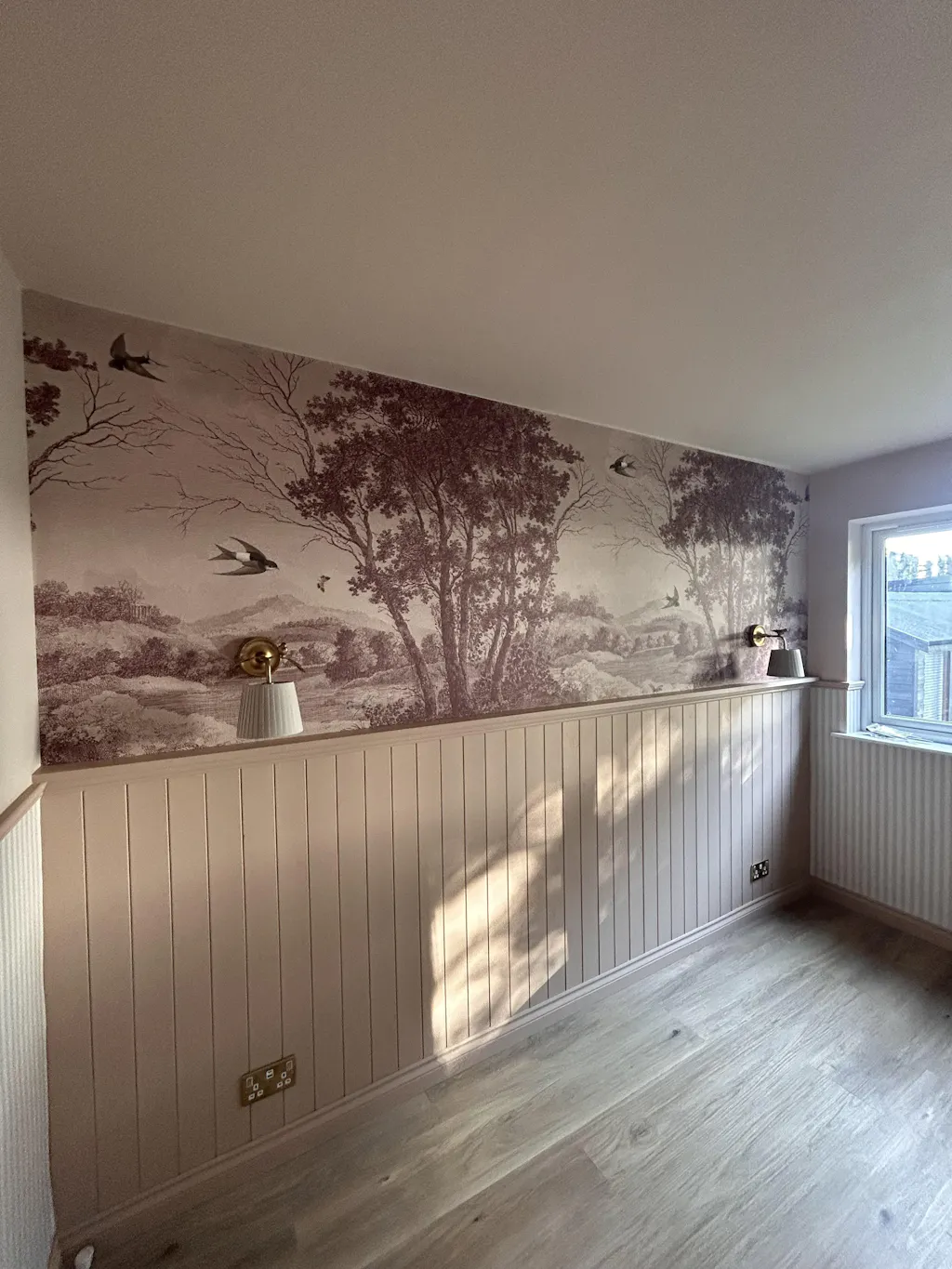 Zephyr Mural Mulberry – Vintage Chinoiserie Botanical Wall Mural, Paste ...