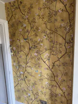 Onism Old Gold Wallpaper – Chinoiserie Botanical Design, Paste-the-Wall ...